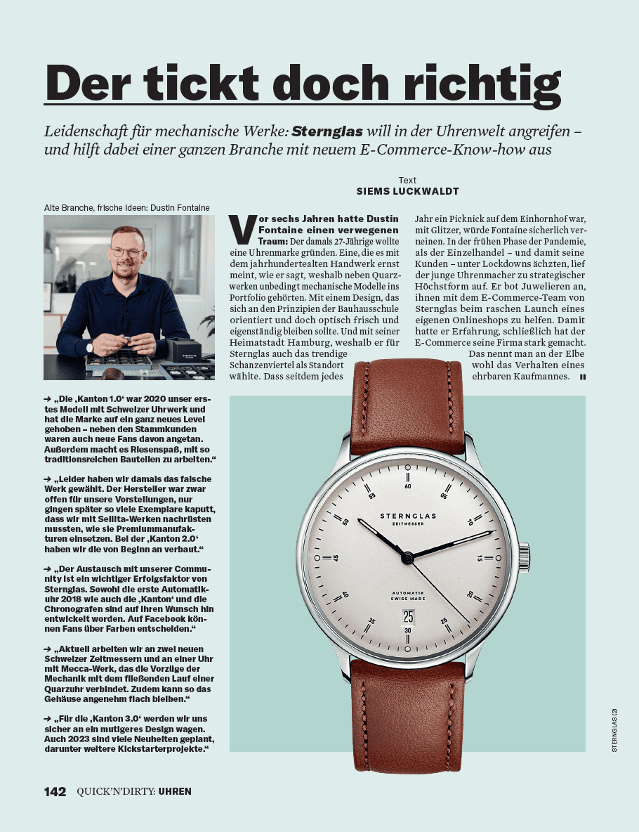 Interview: Dustin Fontaine, Sternglas (für Business Punk) – SIEMS LUCKWALDT